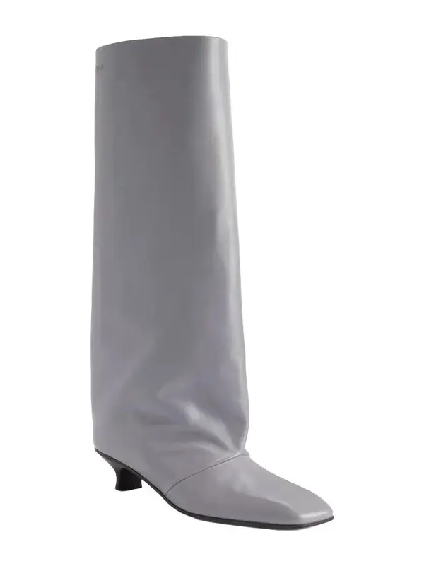 Vicini Square-toe Knee-high Boots - Grey