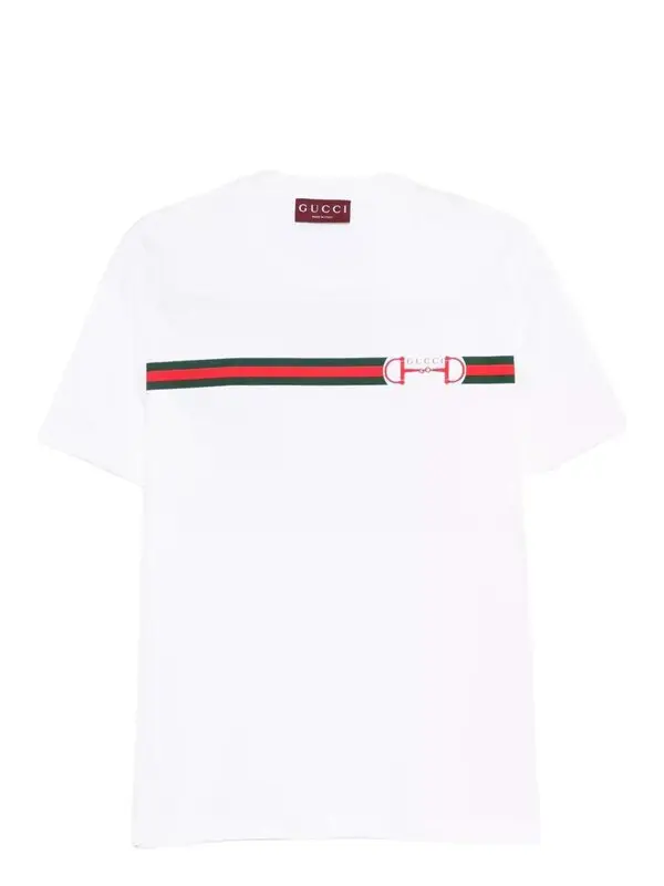 Gucci Stripe Logo T-shirt - White