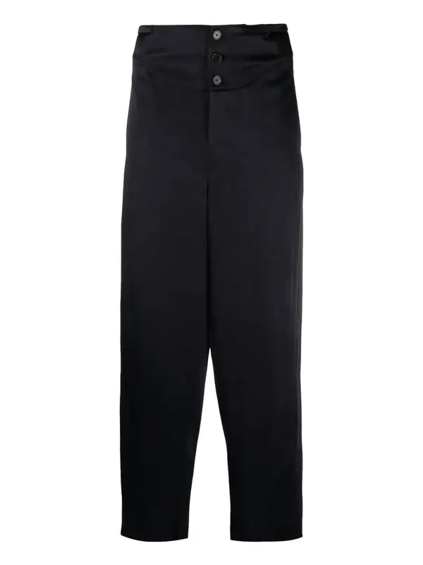 Saint Laurent Silk Tailored Trousers - Blue