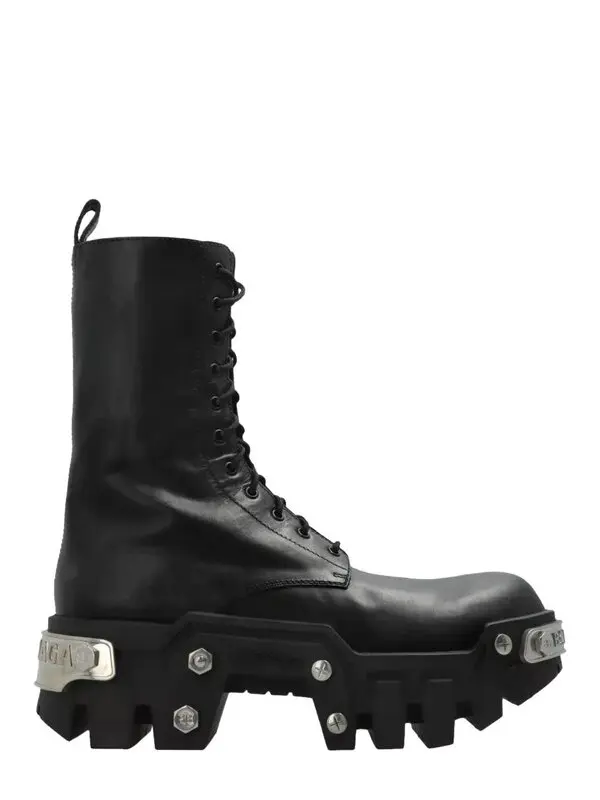 Balenciaga Bulldozer" Lace-up Platform Boots - Black