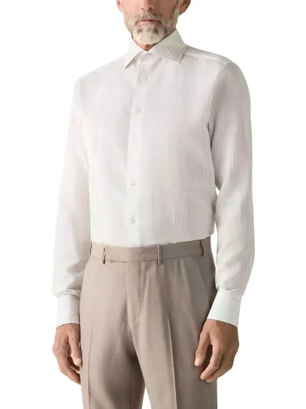 Zegna Striped Shirt - White