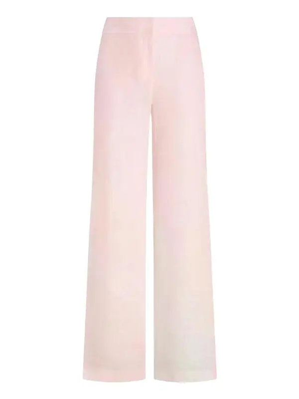 GENNY Wide-leg Tailored Trousers - Pink