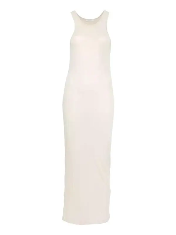ENTIRE STUDIOS Racerback Ruched Midi Dress - Neutrals