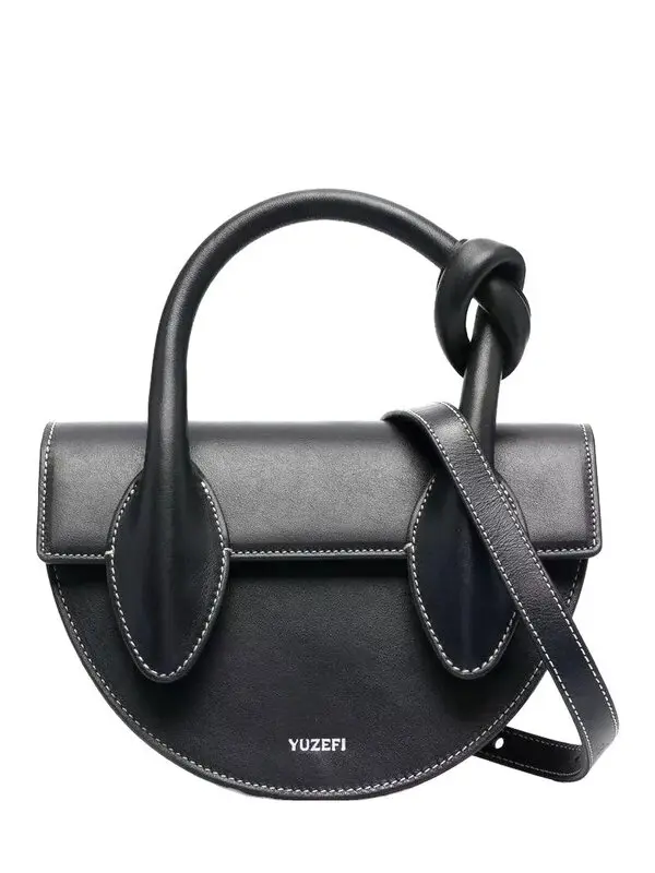 Yuzefi Pretzel Mini Tote Bag - Black