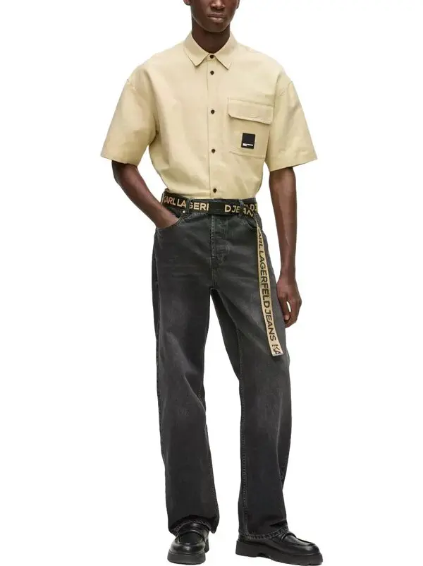Karl Lagerfeld Chest-pocket Short-sleeve Shirt - Neutrals