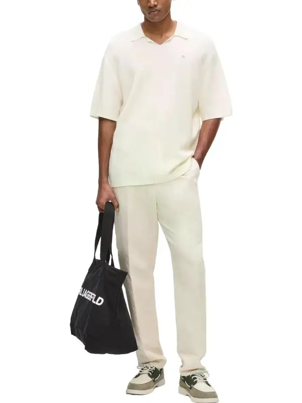 Karl Lagerfeld Knitted Boxy T-shirt - Neutrals