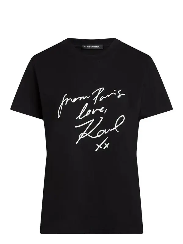Karl Lagerfeld Graphic Print T-shirt - Black