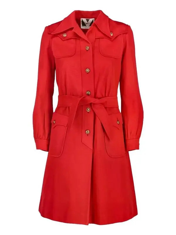 Valentino Garavani Belted Midi Dress - Red
