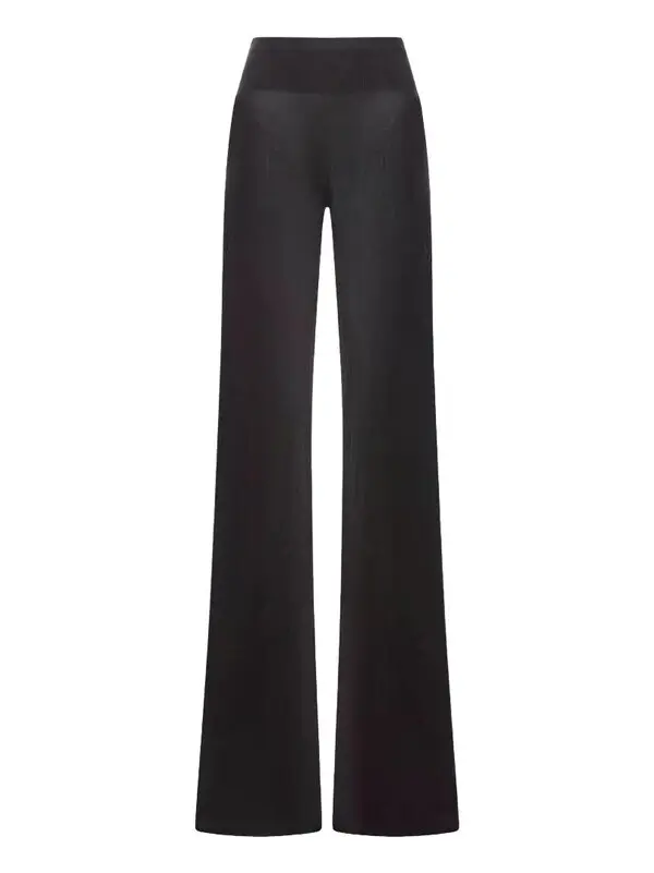Rick Owens Bias Ribbed Waistband Trousers - Black