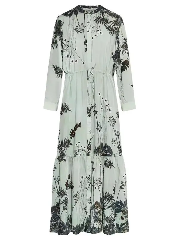 Munthe Bernadette Floral Print Tiered Maxi Dress - Blue