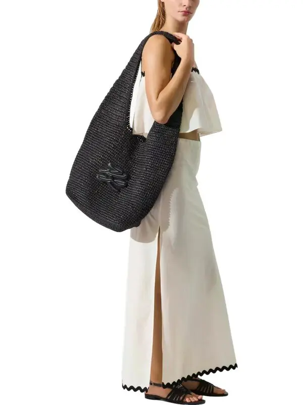 Karl Lagerfeld Signature Scallop Maxi Skirt - Neutrals