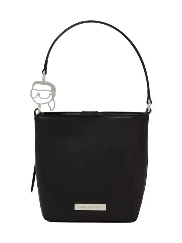 Karl Lagerfeld Ikon Logo-plaque Bucket Bag - Black