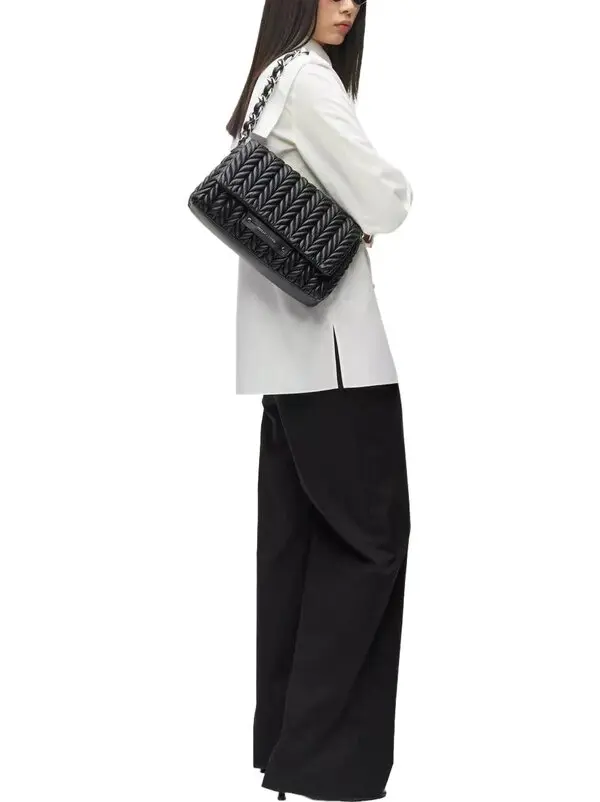 Karl Lagerfeld K/weave Shoulder Bag - Black