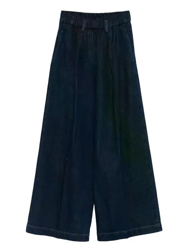 FORTE_FORTE Wide Leg Jeans With Elasticated Waistband - Blue
