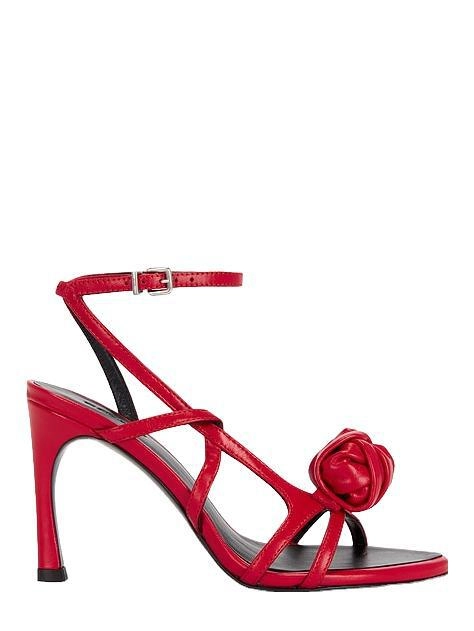 ROTATE BY BIRGER CHRISTENSEN Knot Detail Stiletto Sandal - Red