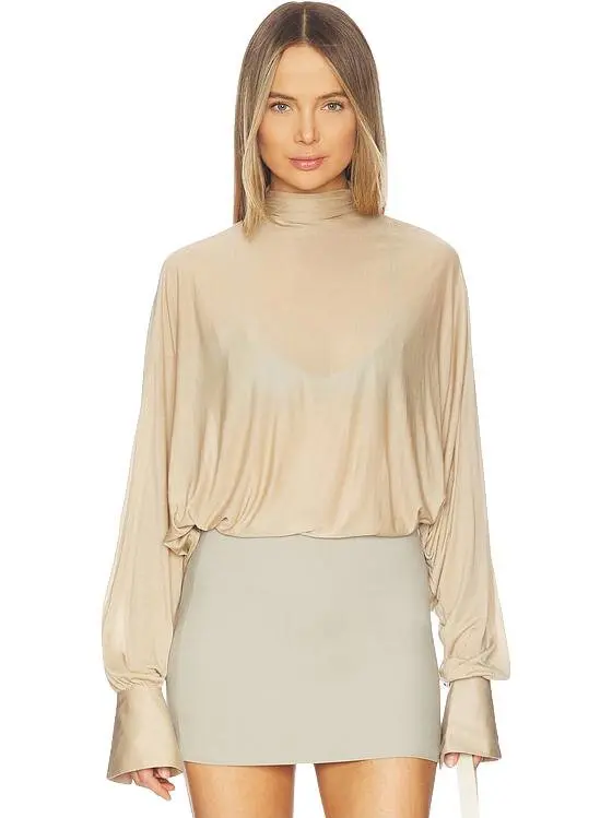 SEROYA Hawkes Bodysuit In . Also - Tan