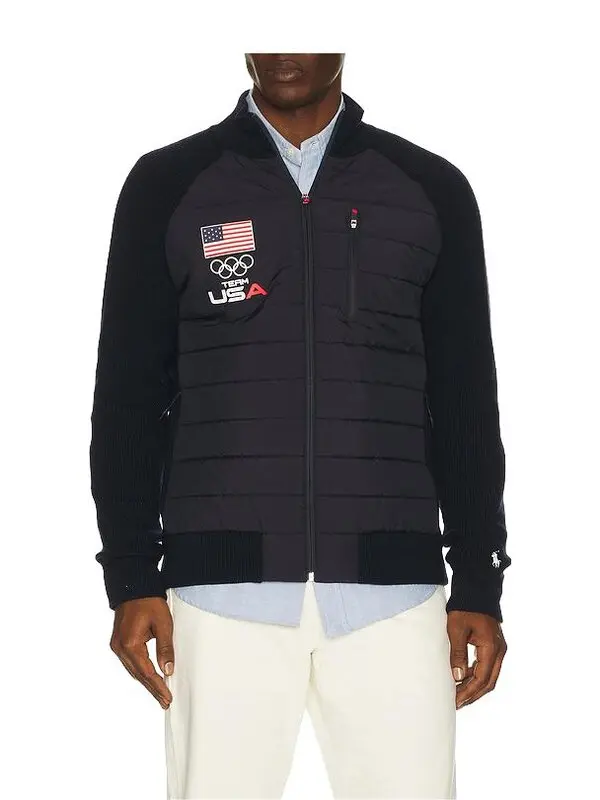 Polo Ralph Lauren Winter Olympics Nylon Sweater Full Zip - Blue