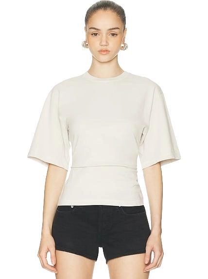 AGOLDE Storey Tee Shirt - Bone