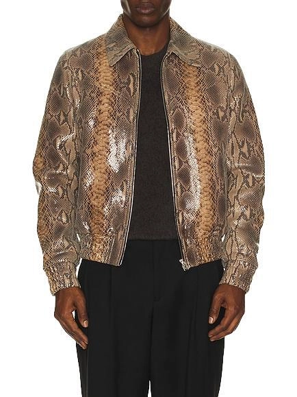 Amiri Leather Snake Western Jacket - Multi