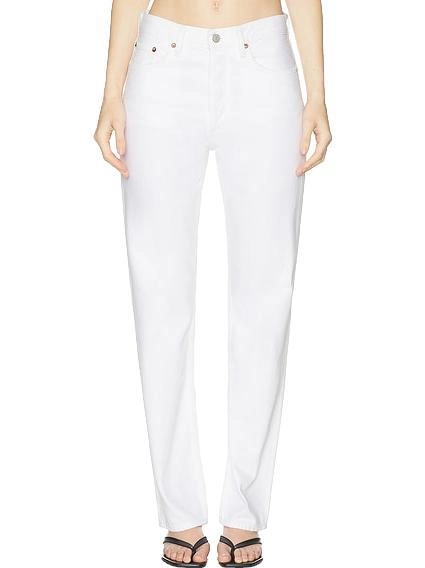 AGOLDE Lana Relaxed Straight Jeans - Marshmallow