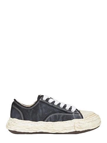 Mihara Yasuhiro Peterson 23original Sole Embroidery Vintage Effect Canvas Low Top Sneaker - Black