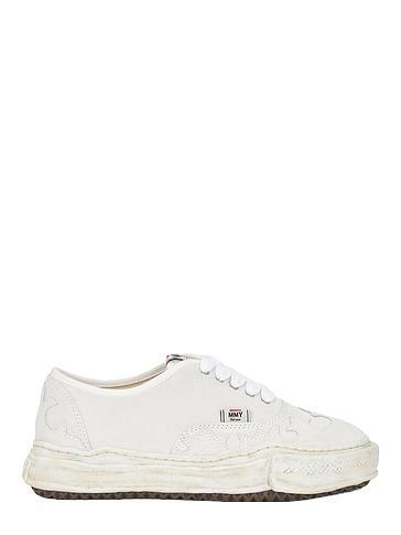 Mihara Yasuhiro Bakeroriginal Sole Western Detail Suede Low Top Sneaker - White