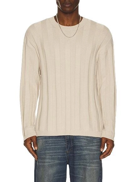 Helmut Lang Wide Rib Crew Sweater - Putty