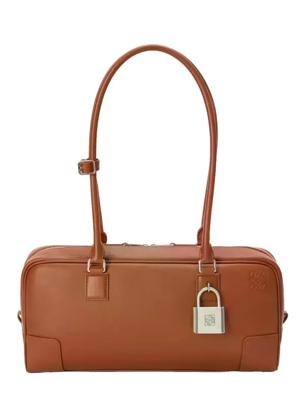 Loewe Amazona Shoulder Bag In Shiny Calfskin - Brown