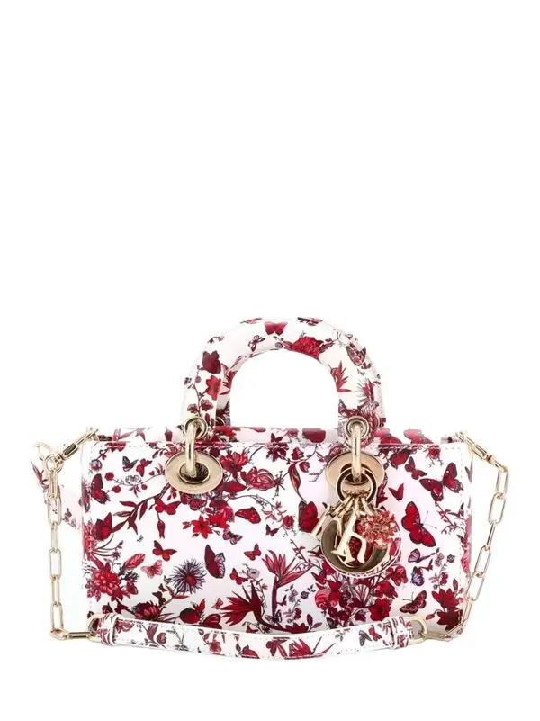 Dior Lady D-joy Bag Printed Leather Small Satchel - Multicolour
