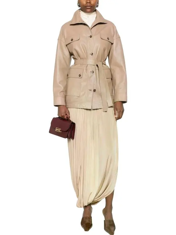 YVES SALOMON Belted Jacket - Neutrals