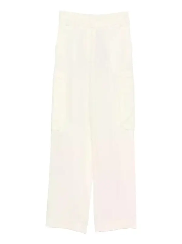 TWINSET Cargo Pocket Straight Leg Trousers - Neutrals