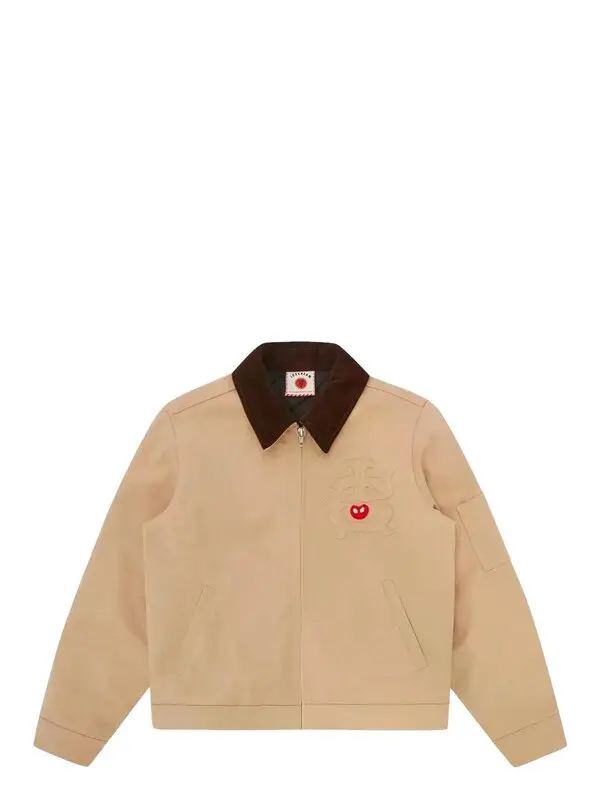 ICECREAM Appliquéd Corduroy-collar Jacket - Neutrals
