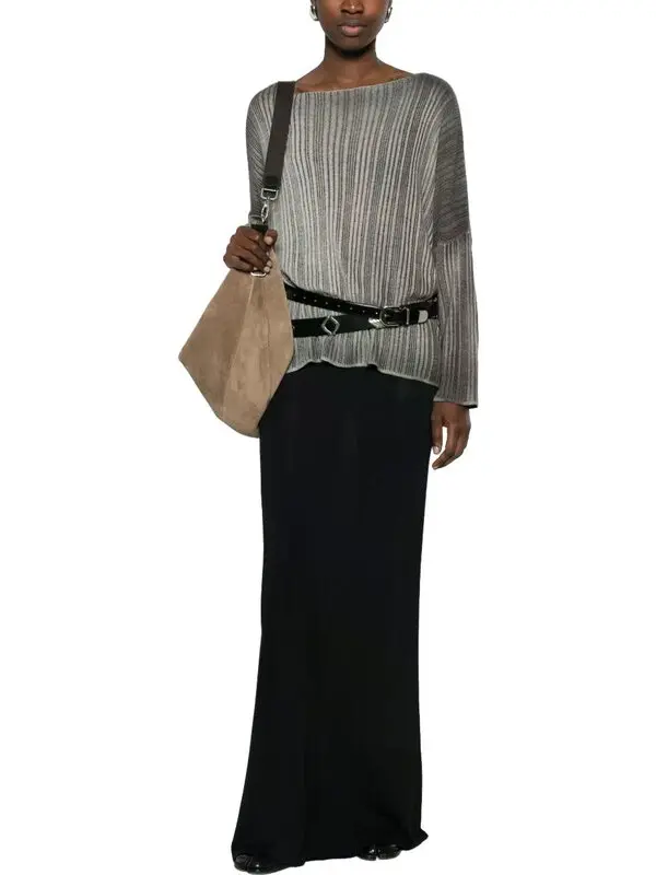 Avant Toi Ribbed Knitwear - Grey