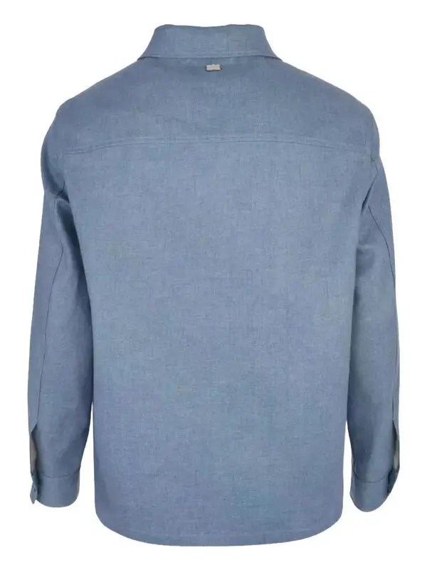 Agnona Pocket Bonded Overshirt - Blue