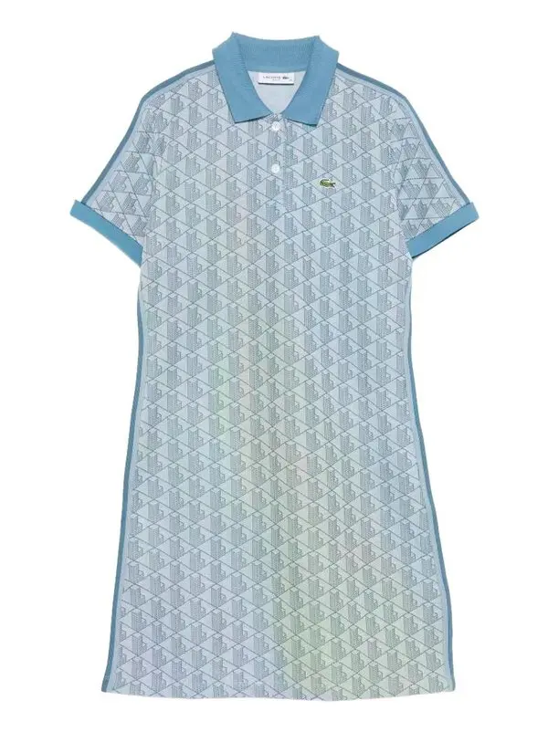 Lacoste Polo-collar Mini Dress - Blue