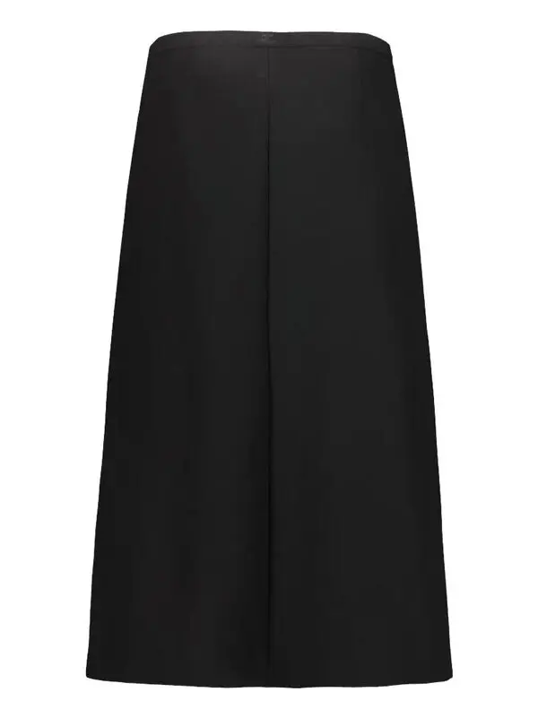 COURREGES Midi Skirt With Rear Zip Detail - Black