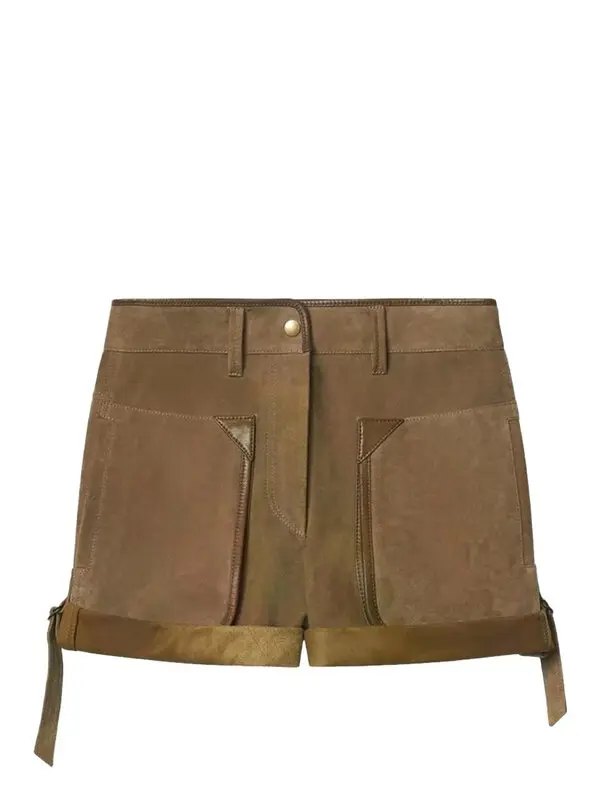 Isabel Marant Étoile Suede Patch Pocket Shorts - Brown