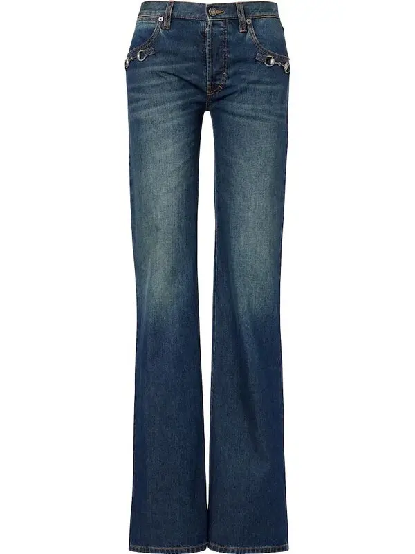 Gucci Horsebit Straight Jeans - Blue