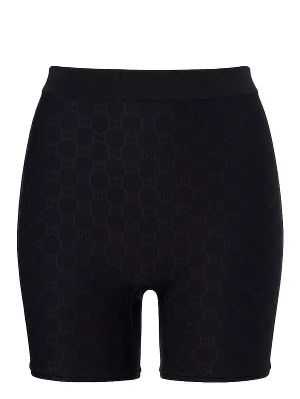 Gucci Gg Jersey Jacquard Biker Shorts - Black
