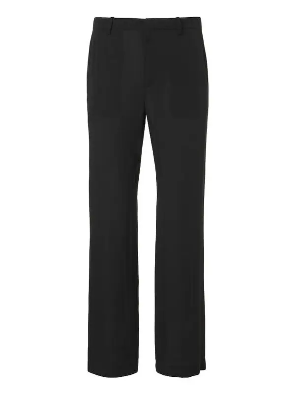 Gucci Silk Satin Georgette Wide-leg Trousers - Black