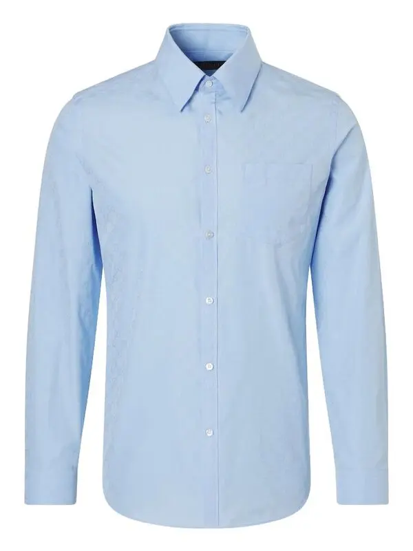 Gucci Gg Cotton Poplin Shirt - Blue