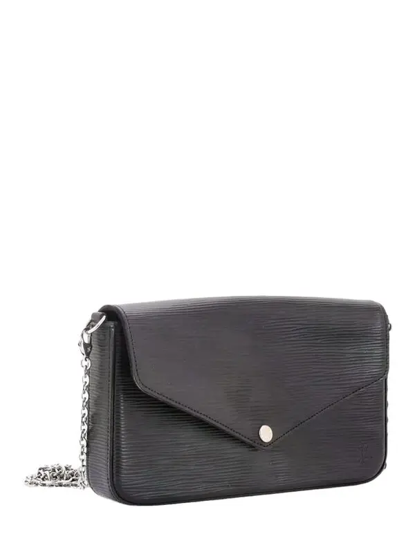 LOUIS VUITTON Felicie Pochette Epi Leather Crossbody Bag - Black