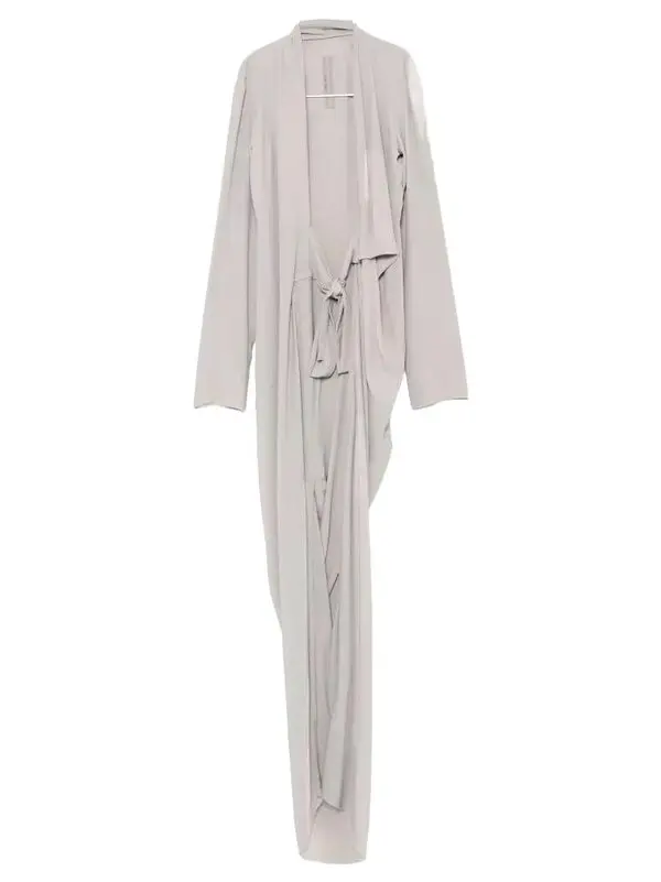 Rick Owens Wrap Draped Maxi Dress - Grey