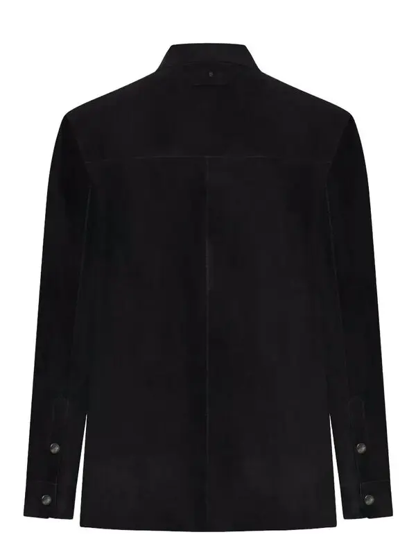SALVATORE SANTORO Leather Shirt Jacket - Black