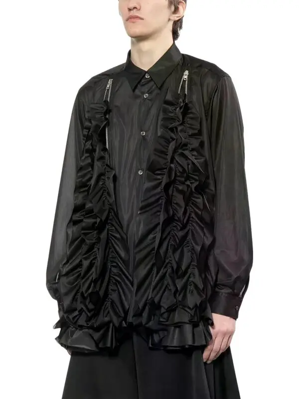 Comme Des Garçons Ruffled Shirt - Black