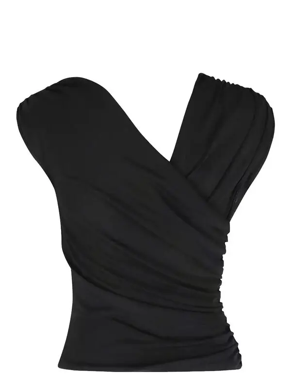 Andamane Ruched Blouse - Black