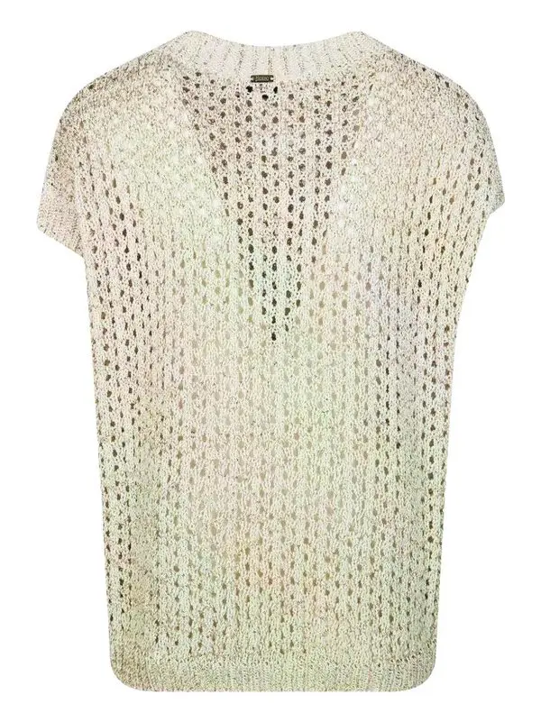 Herno Perforated Knit T-shirt - Neutrals