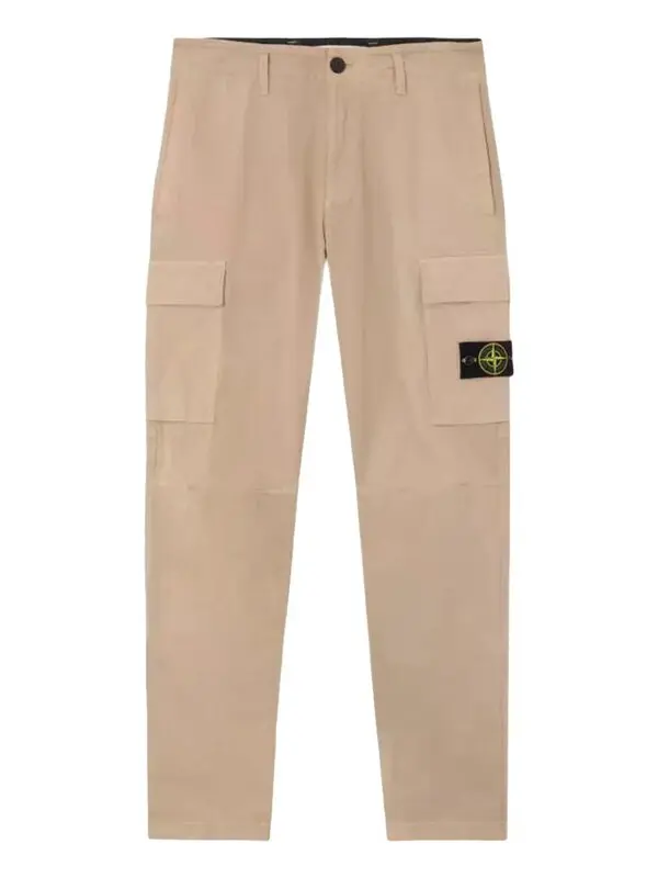Stone Island Logo-patch Cargo Trousers - Neutrals