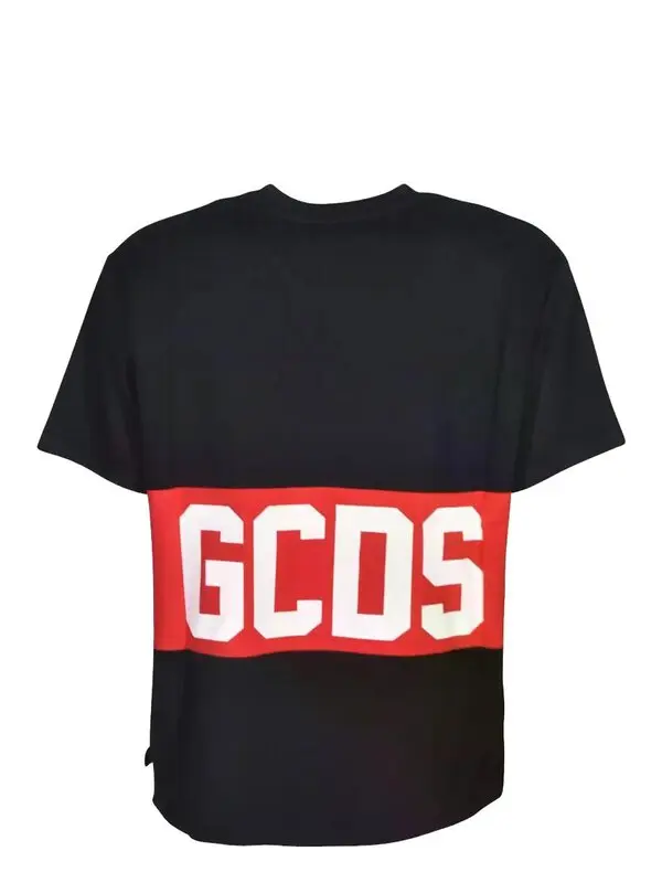 Gcds Logo-band Oversized T-shirt - Black