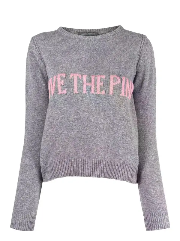 Alberta Ferretti Intarsia-knit Jumper - Grey